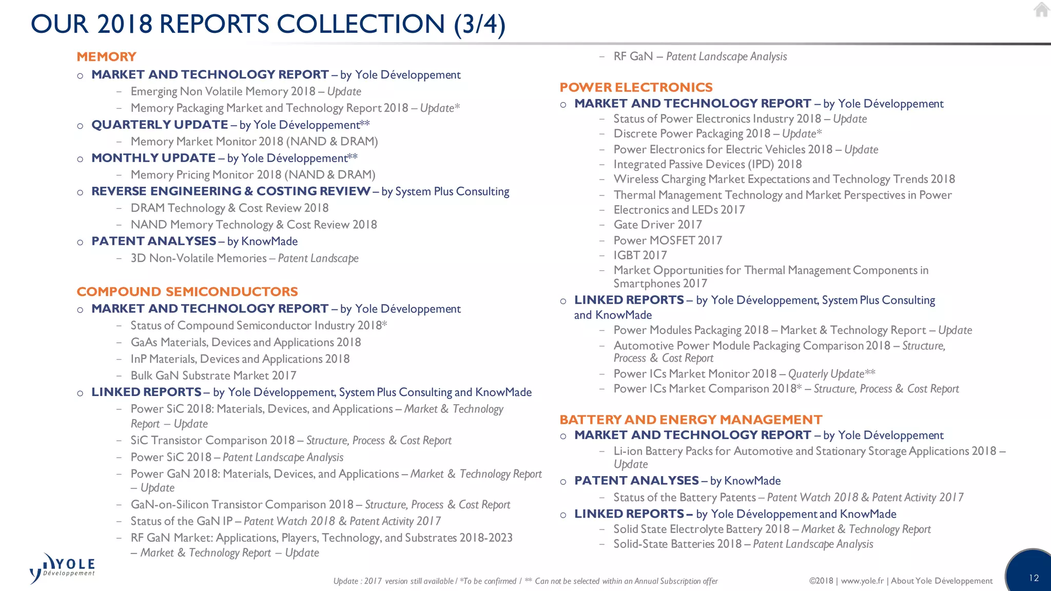 3D Imaging & Sensing 2018 Reports by Yole Developpement | PDF