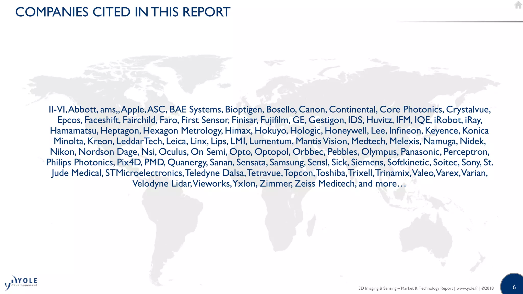 3D Imaging & Sensing 2018 Reports by Yole Developpement | PDF