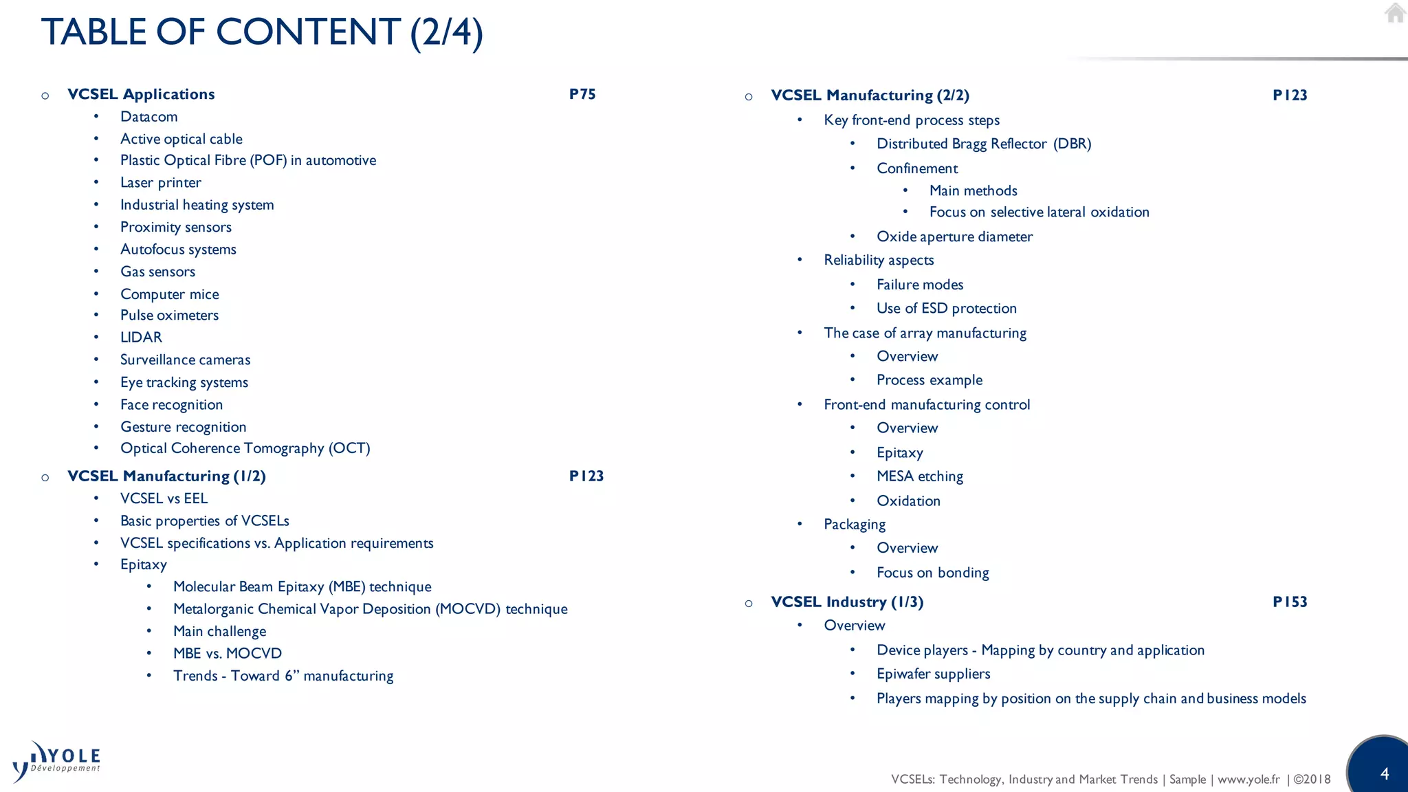 VCSELs Technology Industry and Market Trends | PDF