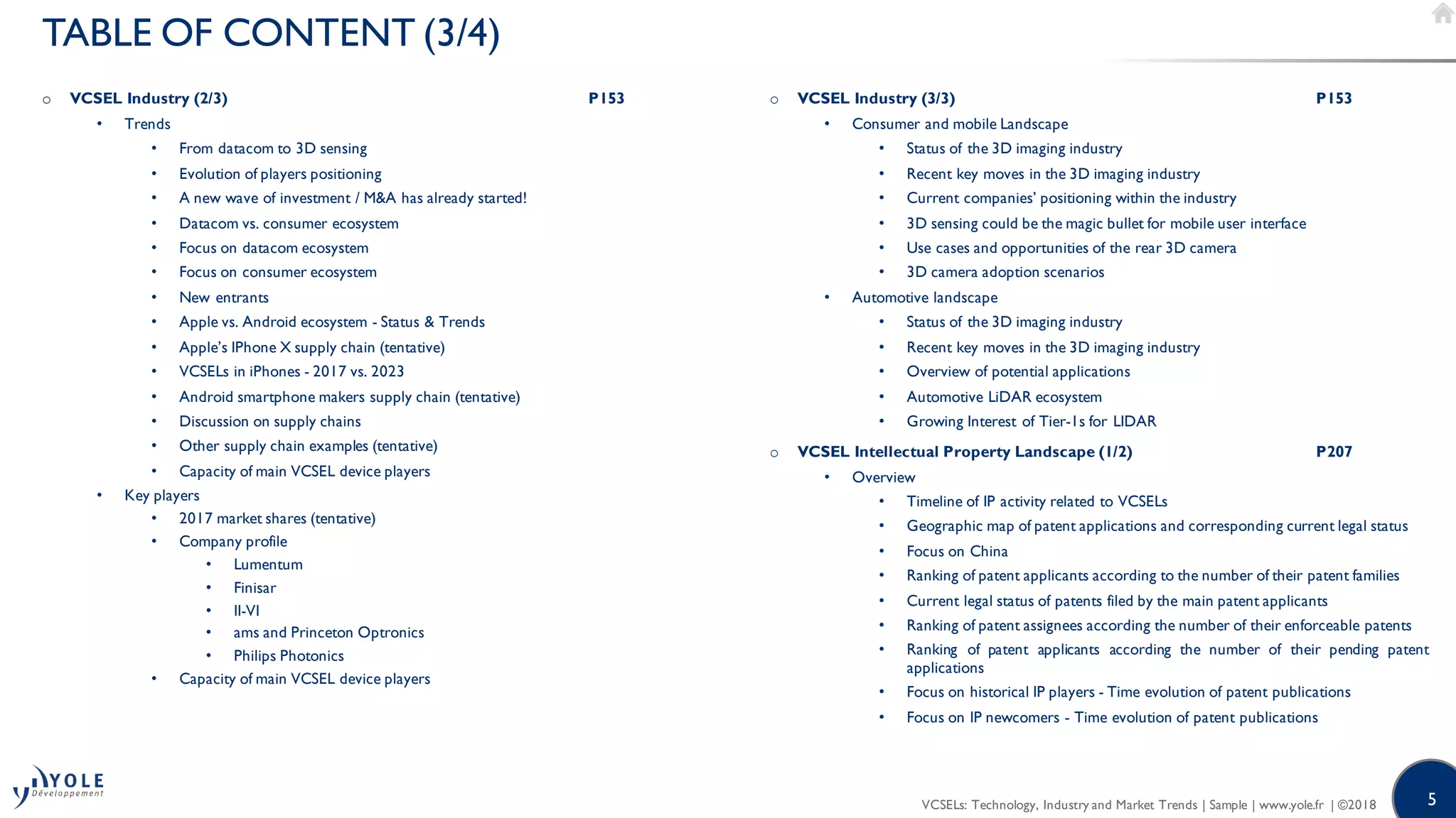 VCSELs Technology Industry and Market Trends | PDF