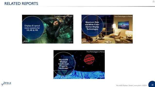 MicroLED Displays 2018 report by Yole Développement | PDF | Technology ...