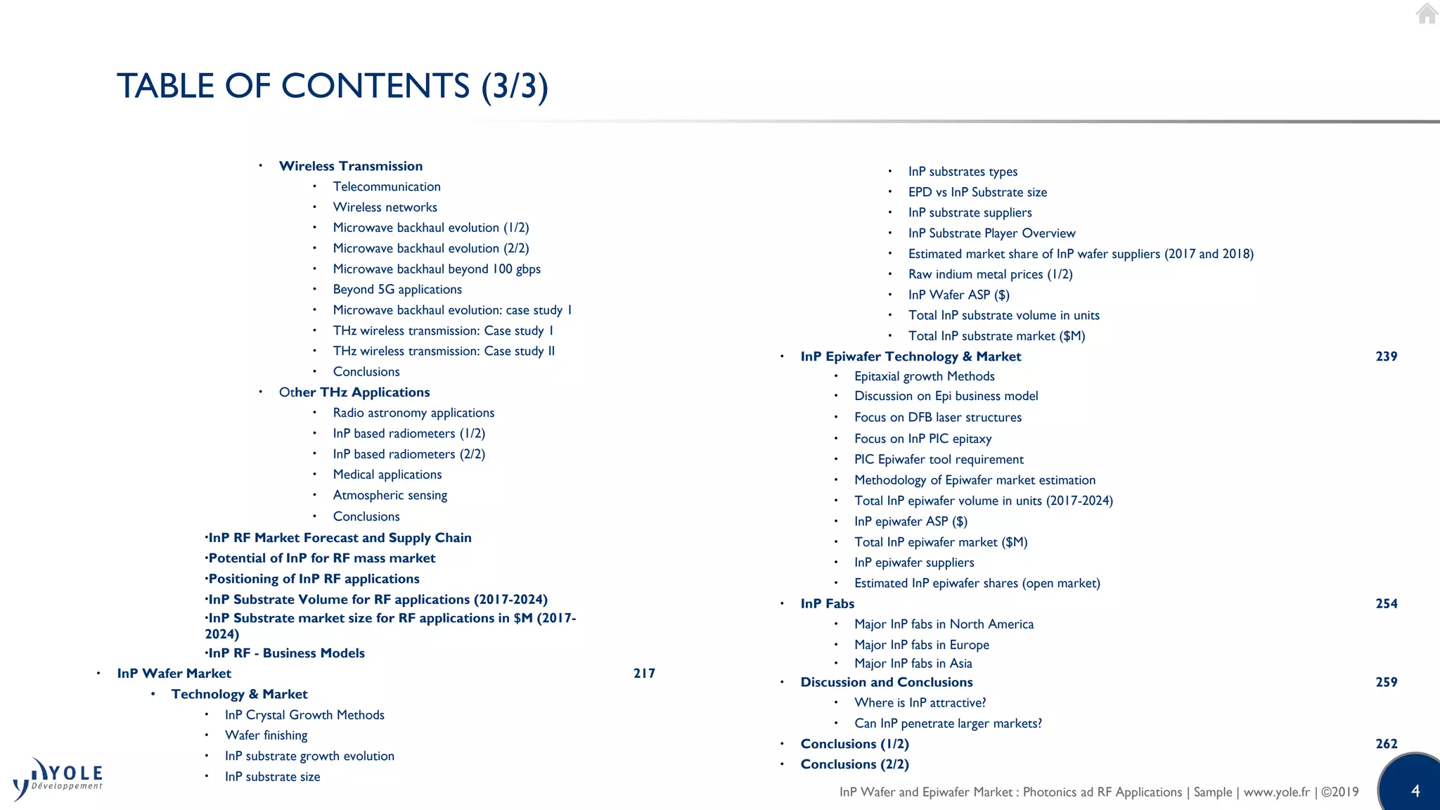 InP Wafer and Epiwafer Market: Photonics and RF 2019 report by Yole ...