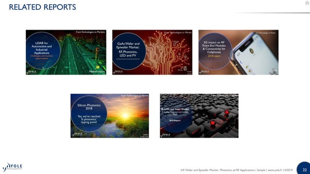 InP Wafer and Epiwafer Market: Photonics and RF 2019 report by Yole ...