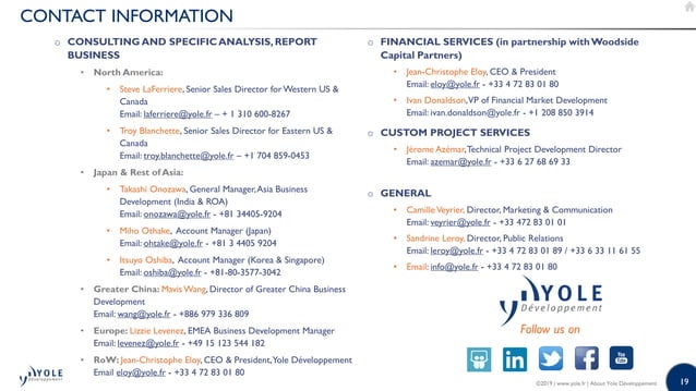 InP Wafer and Epiwafer Market: Photonics and RF 2019 report by Yole ...
