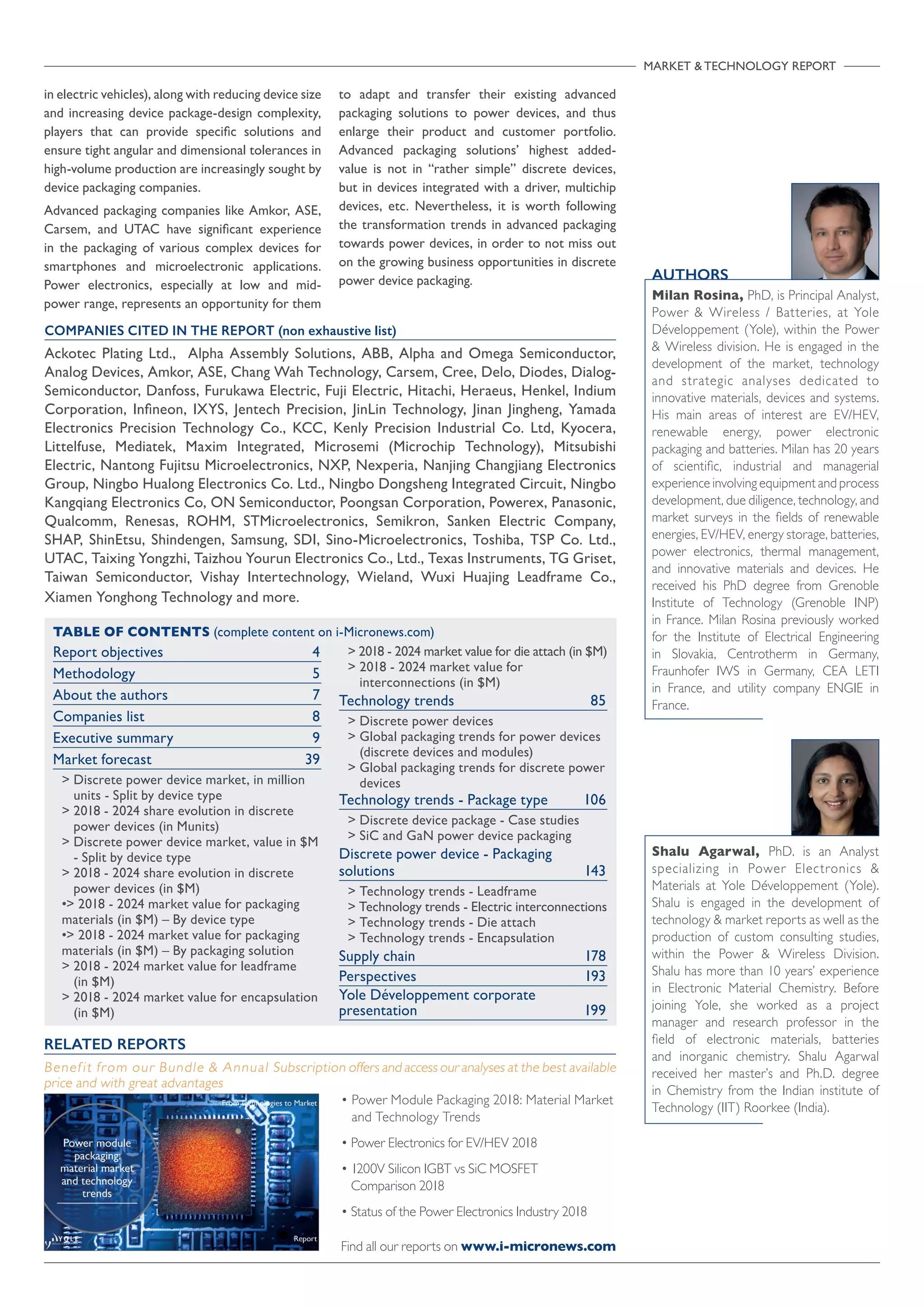 Yole Discrete Power Device Trends | PDF