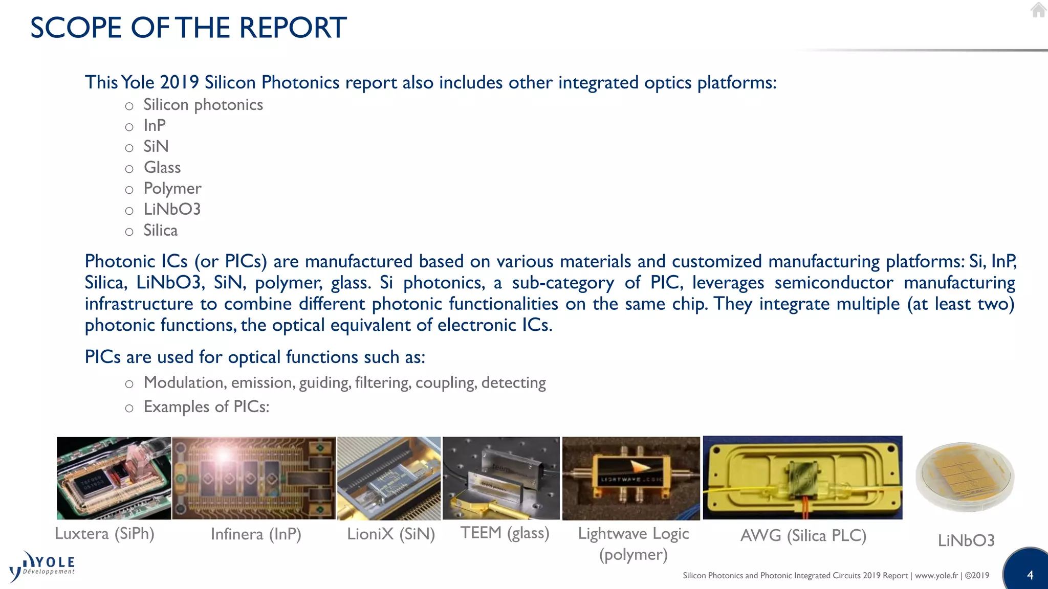 Silicon Photonics and Photonic Integrated Circuits 2019 by Yole ...