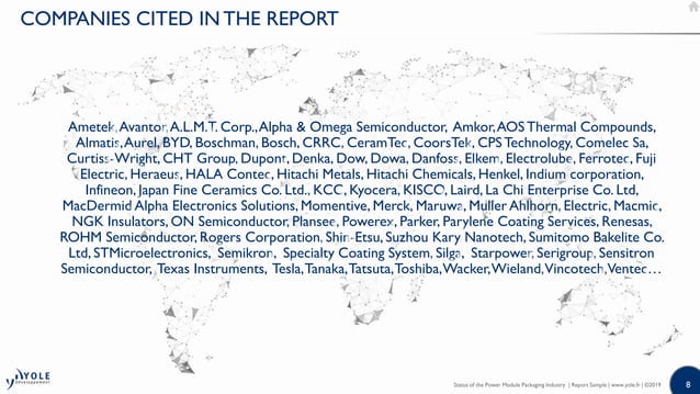 Status of the Power Module Packaging Industry 2019 - Yole Développement ...