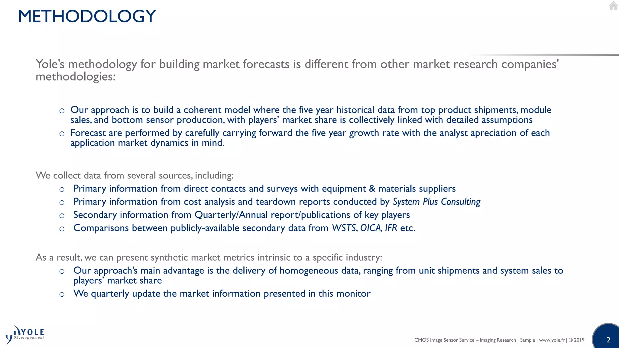 CMOS Image Sensor Service – Imaging Research 2019 Monitors by Yole ...