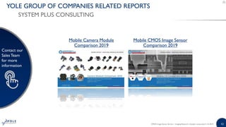 CMOS Image Sensor Service – Imaging Research 2019 Monitors by Yole ...