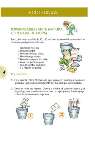 Impermeabilizante baba de_nopal | PDF