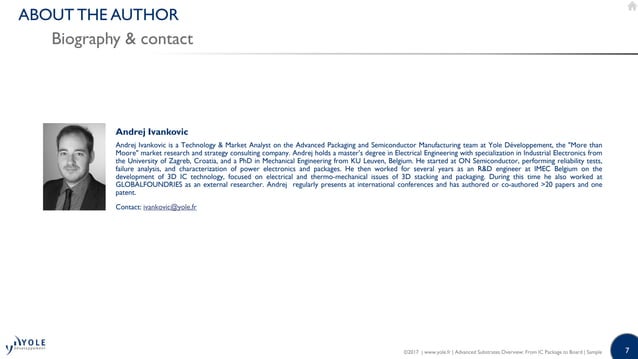 Advanced Substrates Overview: From IC Package to Board - 2017 Report by ...