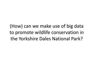 Big Data and Wildlife Conservation | PPTX