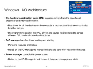 Operating Systems 1 (11/12) - Input / Output | PDF