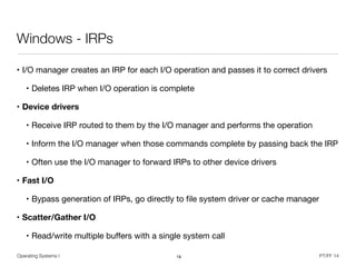Operating Systems 1 (11/12) - Input / Output | PDF