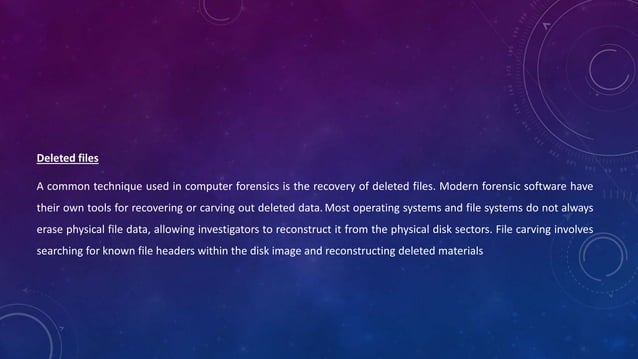 Introduction to filesystems and computer forensics | PPTX | Operating Systems | Computer ...