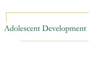 Adolescent Development | PPT