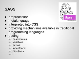 Malte Wessel - SASS Preprocessor / Compass / YDN Brand | PPT