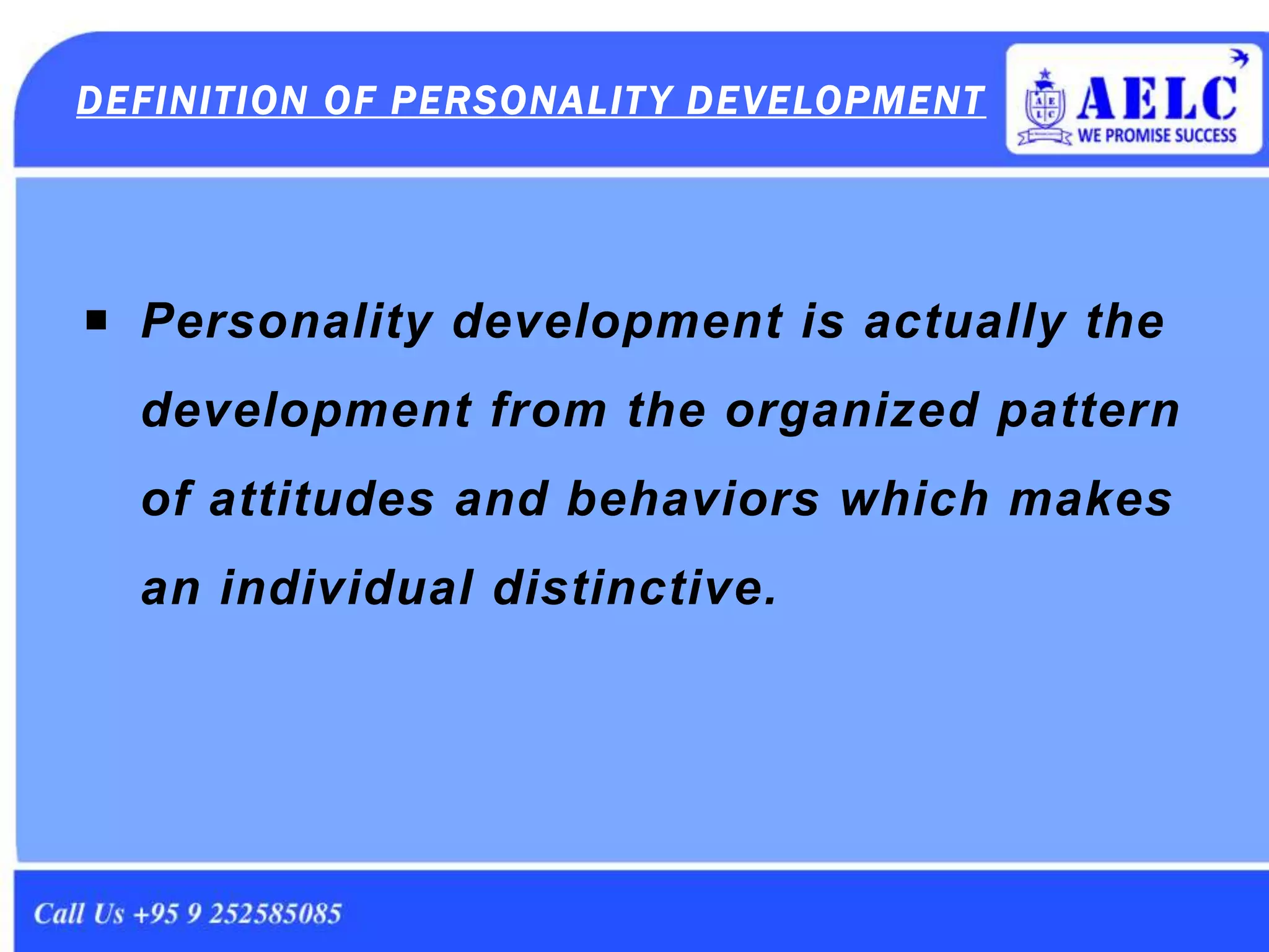 Youth Personality Grooming and Development | PPTX