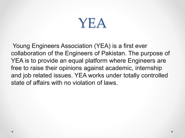 Young Engineers Association | PPTX | Careers