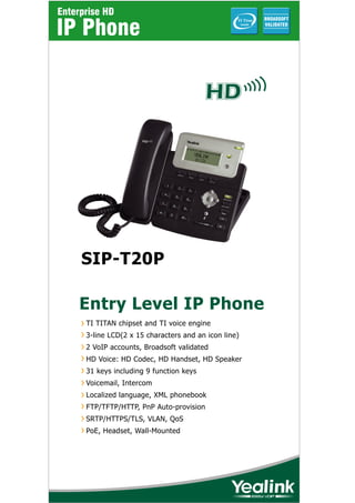 Yealink Full Range Vo Ip Phones Catalog For Distributor | PDF