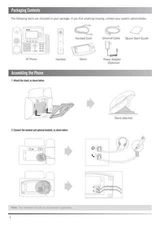 Yealink SIP T28P Quick Start Reference | PDF