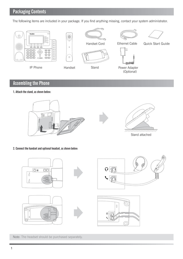Yealink SIP T28P Quick Start Reference | PDF