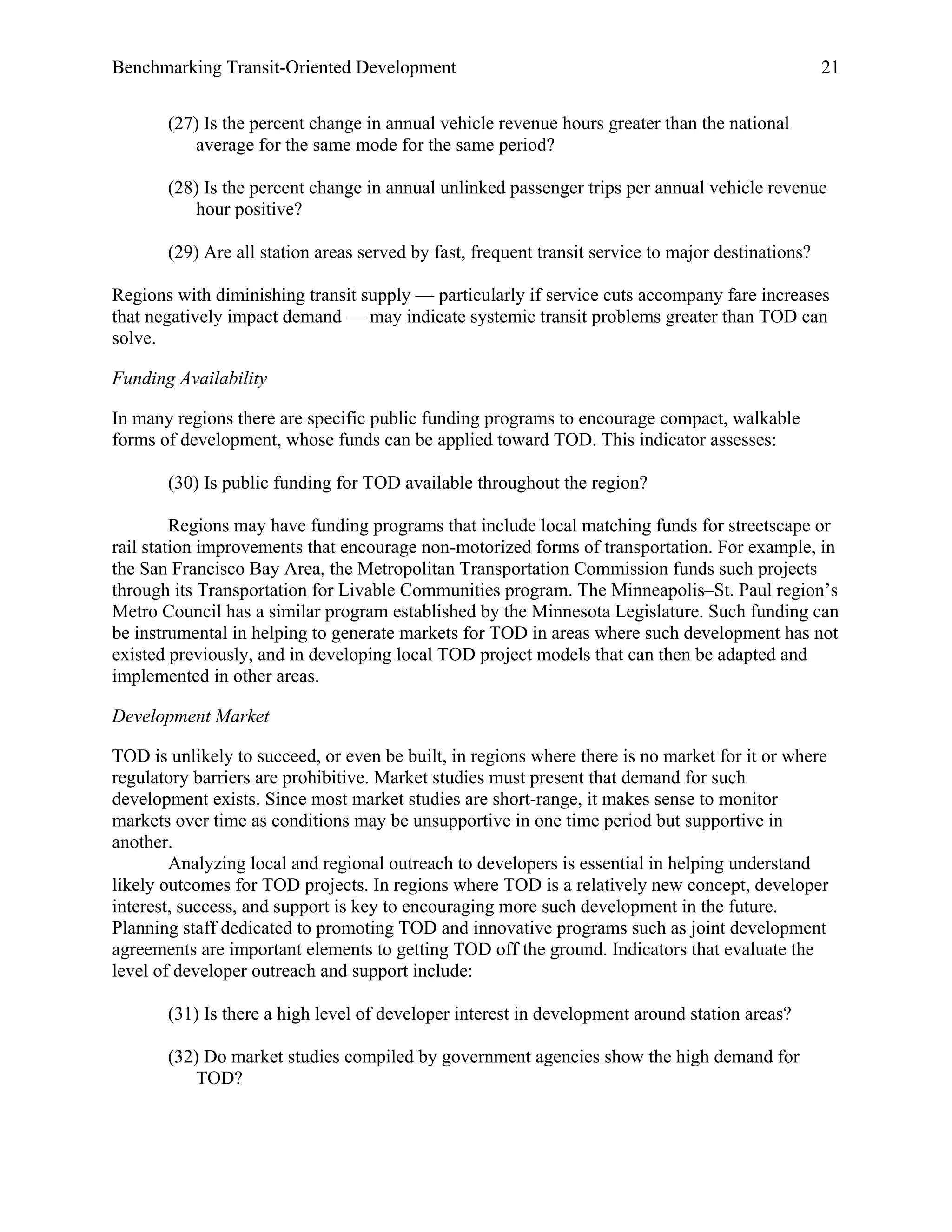 Benchmarking TOD | PDF