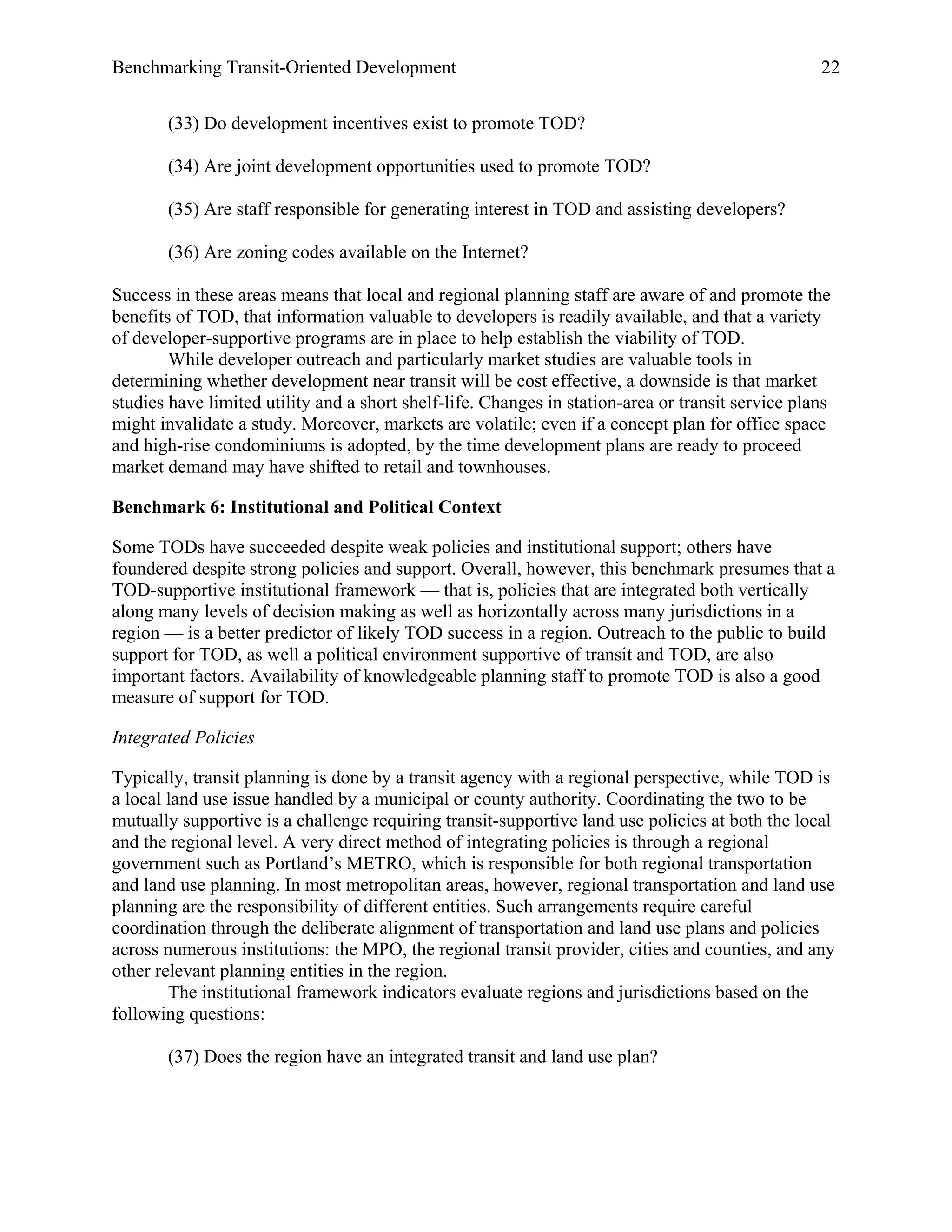 Benchmarking TOD | PDF