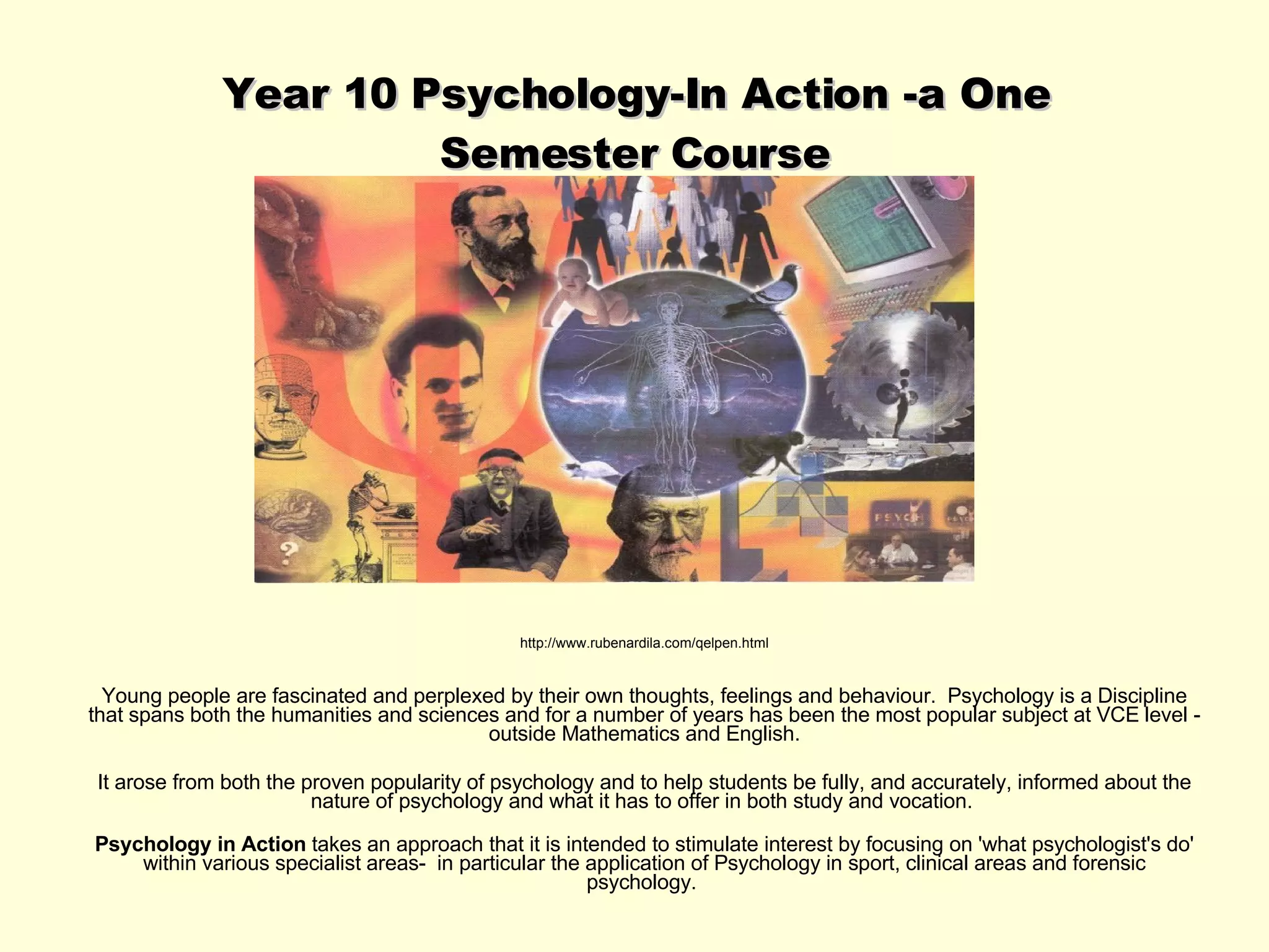 Year 10 Psychology Applications Of Psychology | PPT