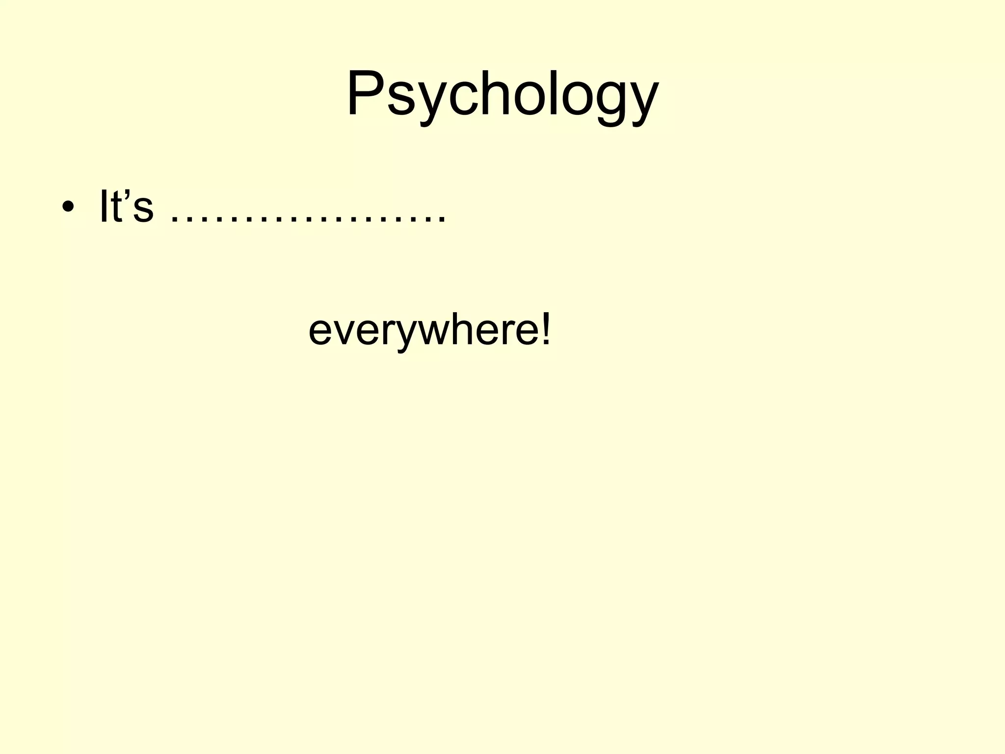 Year 10 Psychology Applications Of Psychology | PPT