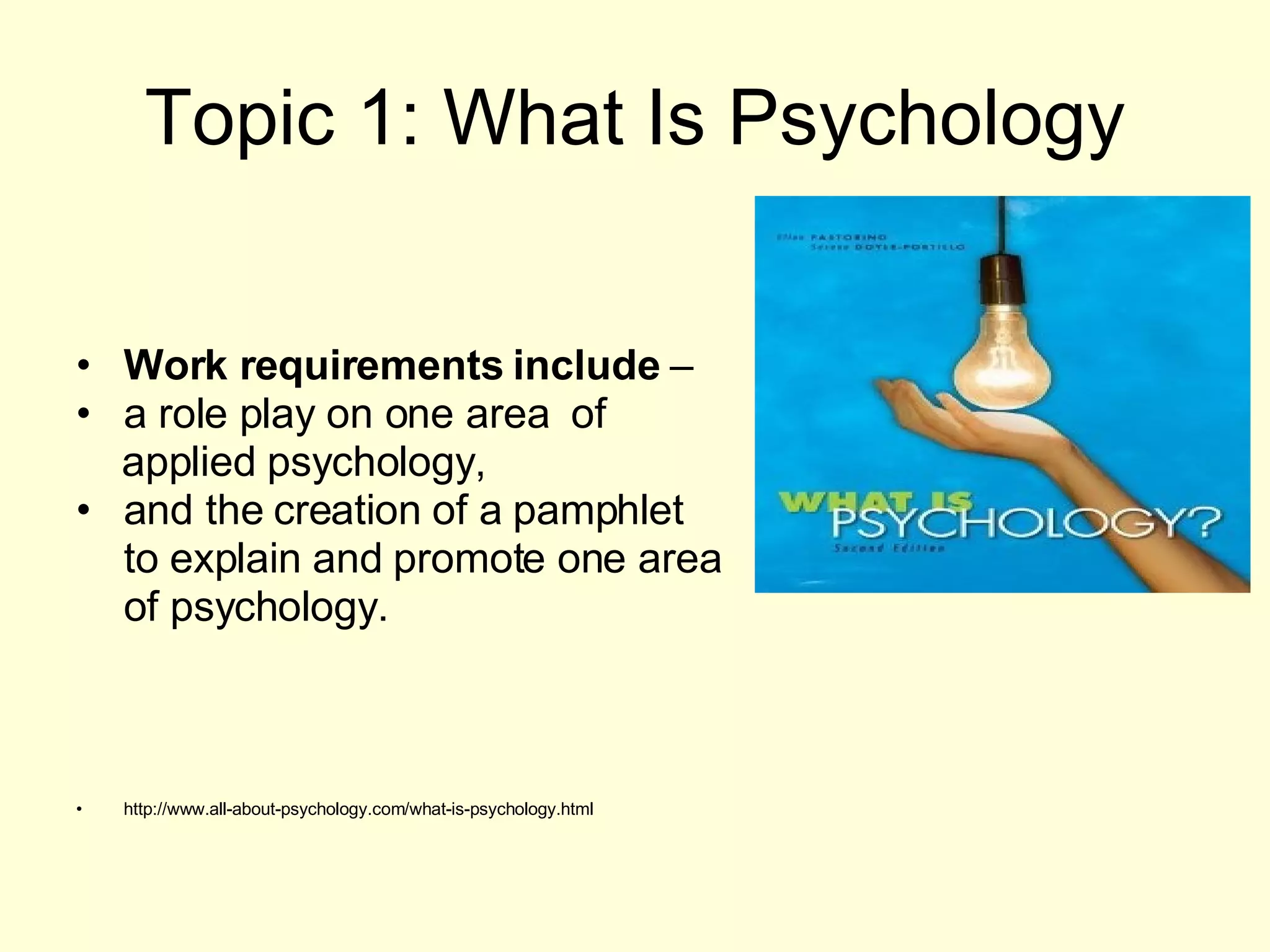 Year 10 Psychology Applications Of Psychology | PPT
