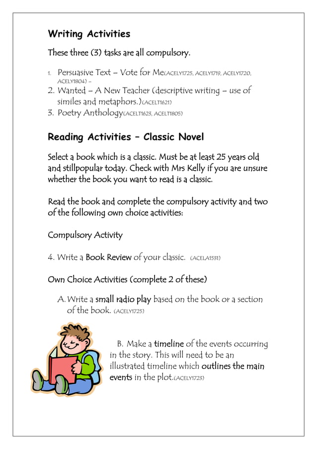 Year 7 english assessment term 2 2013 | DOCX | Poetry | Books and ...