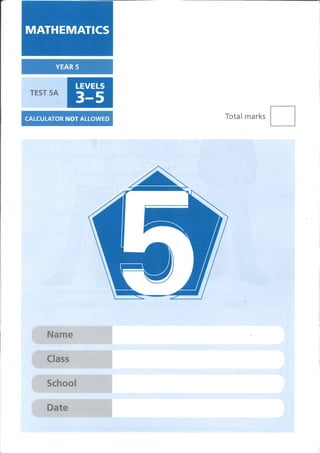 year 5 maths test paper a | PDF