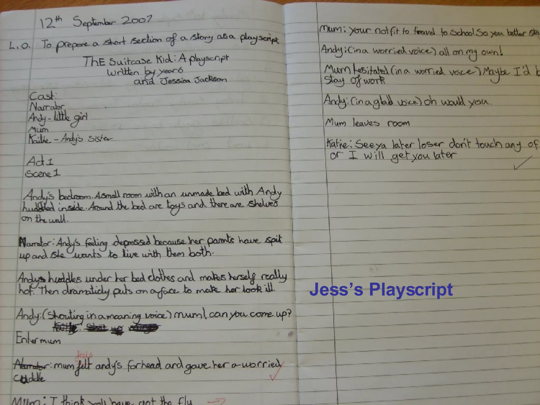 Year 6 performing their playscripts | PPT