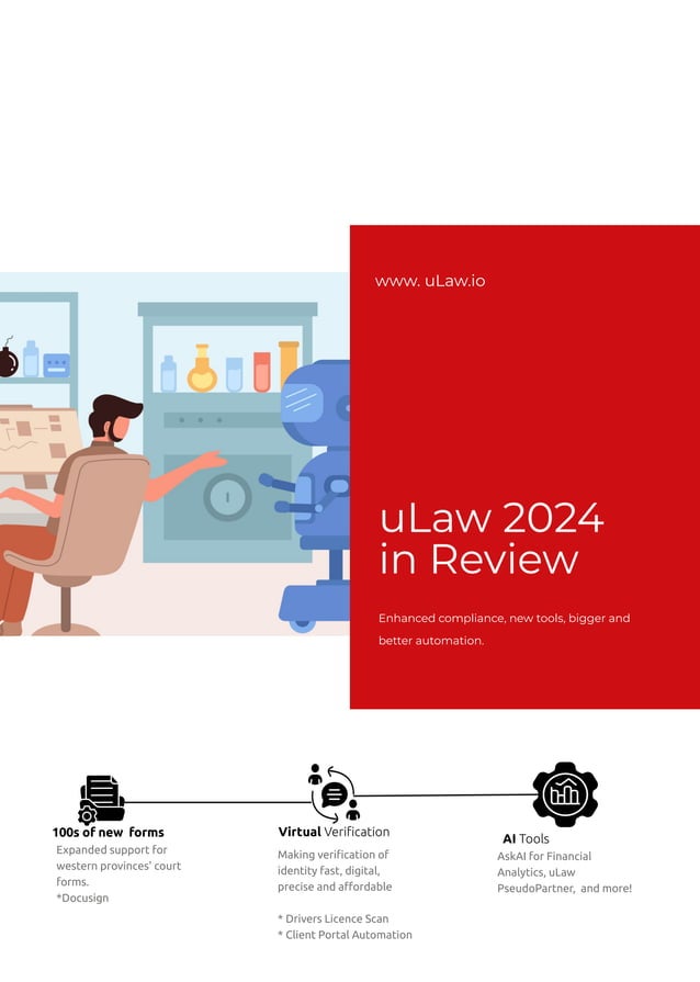 uLawPractice Year End Review 2024, showcasing new features | PDF