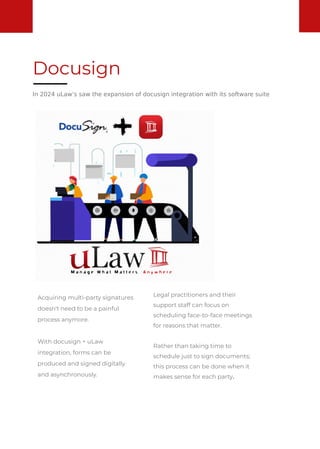 uLawPractice Year End Review 2024, showcasing new features | PDF