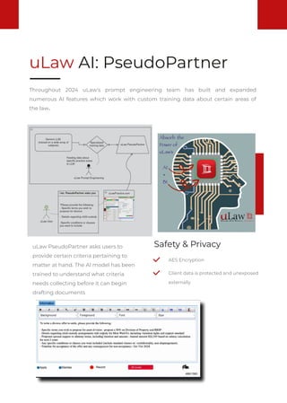 uLawPractice Year End Review 2024, showcasing new features | PDF