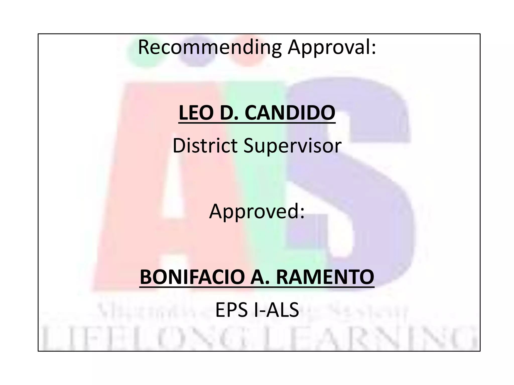 ALTERNATIVE LEARNING SYSTEM ACCOMPLISHMENT REPORT OF HERNANI DISTRICT | PPTX