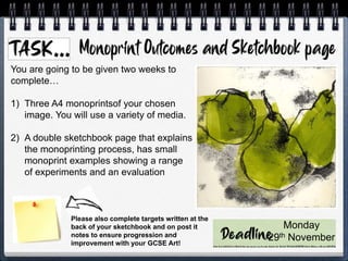 Year 10 art monoprint week | PPT