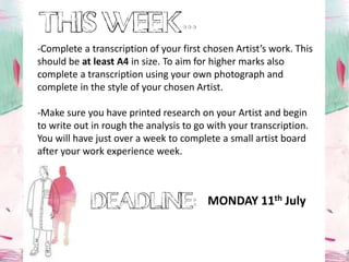 Year 10 Art Transcription week.pptx