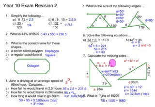 Year 10 end of year exam revision 2 | PPT
