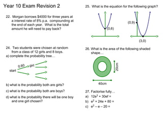 Year 10 end of year exam revision 2 | PPT
