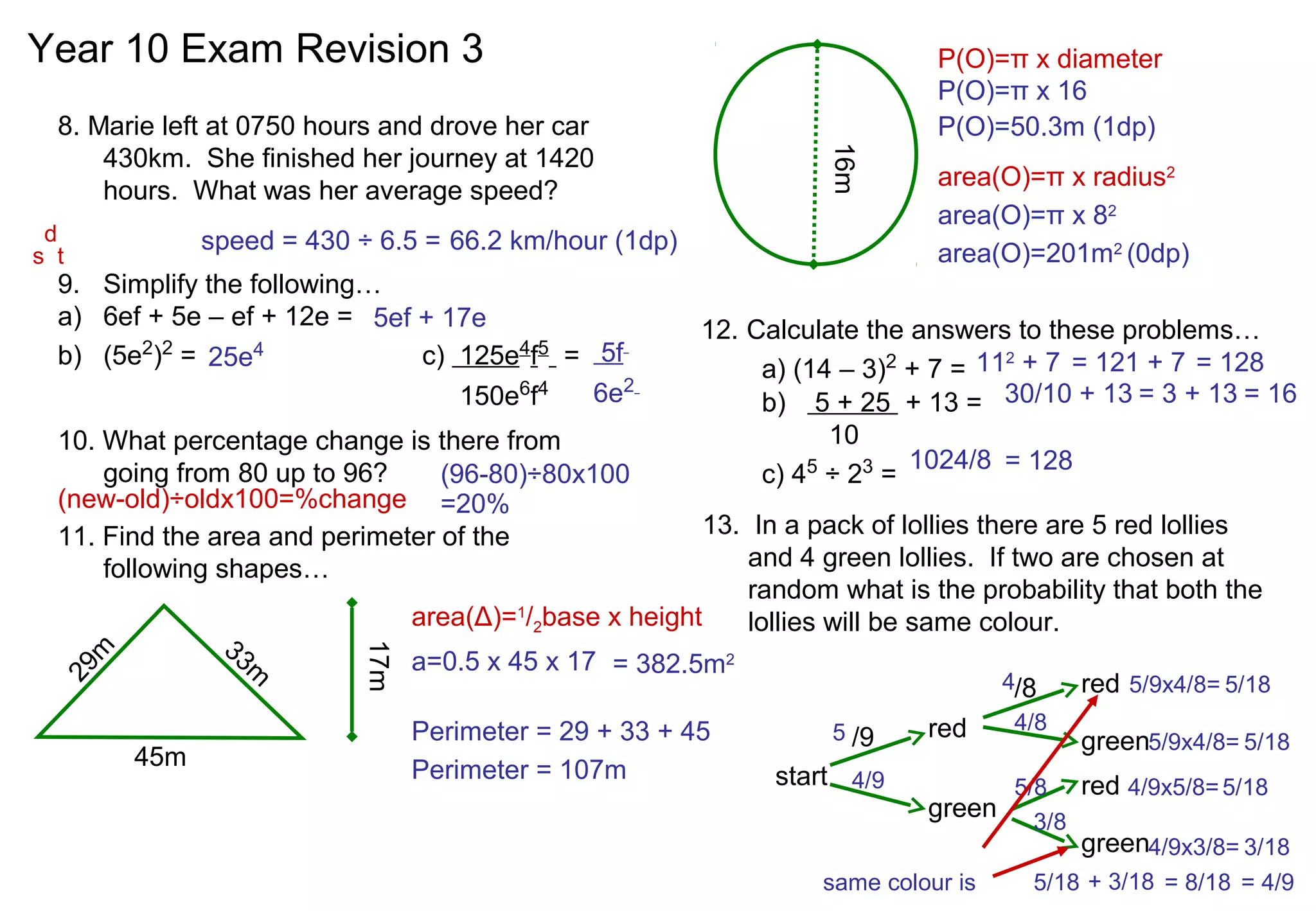 Year 10 end of year exam revision 3 | PPT | Educational Assessment ...