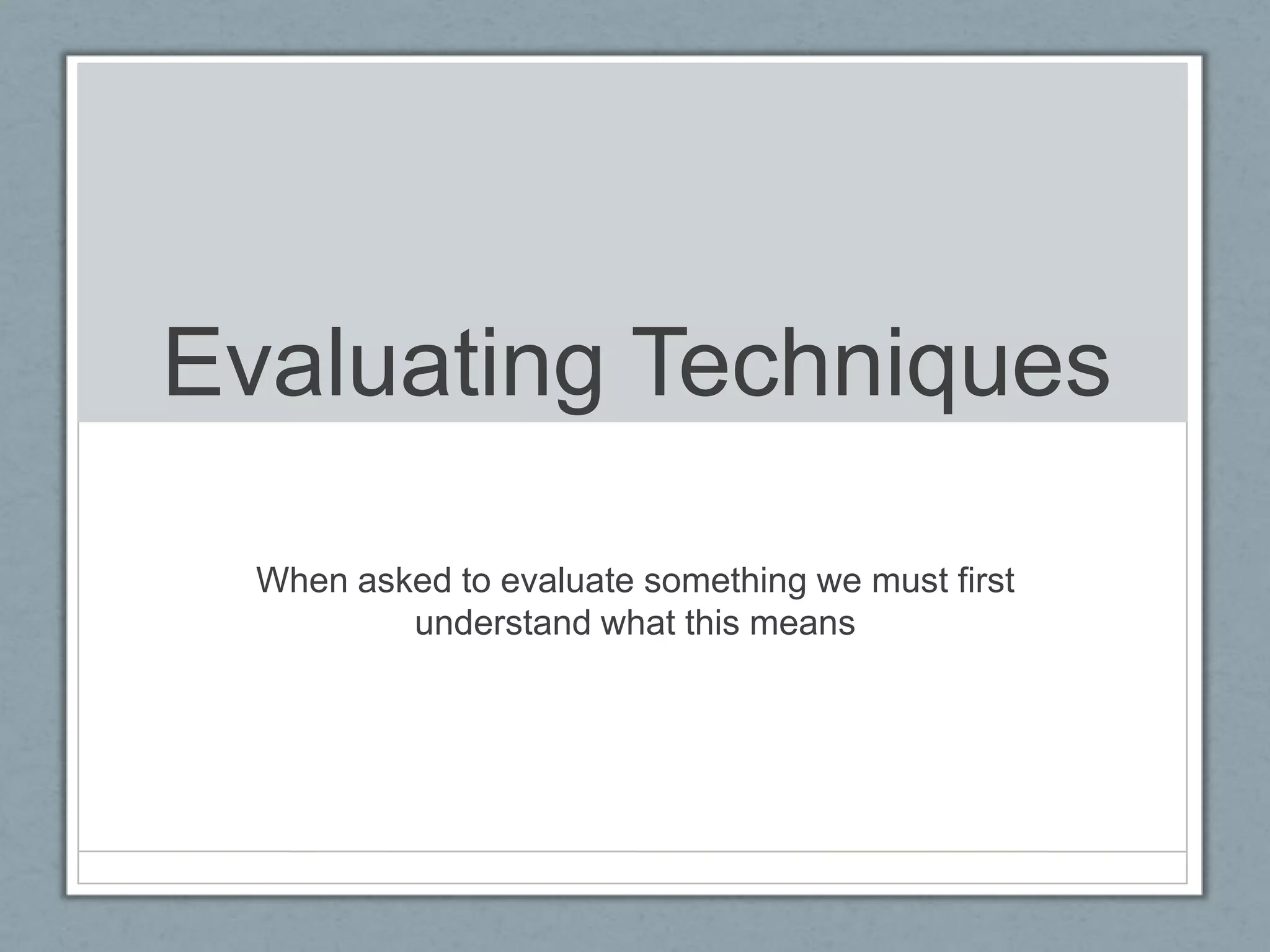 Year 10 evaluating activity | PPTX