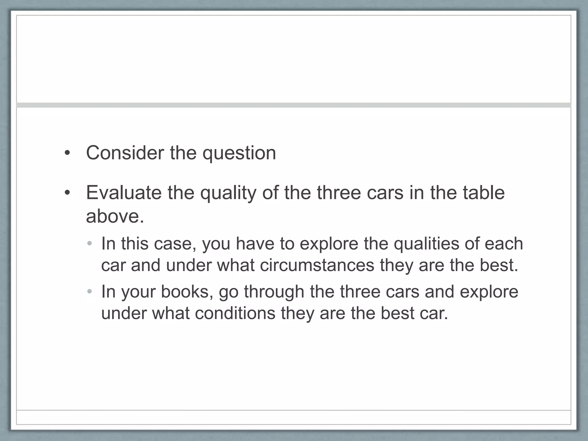 Year 10 evaluating activity | PPTX