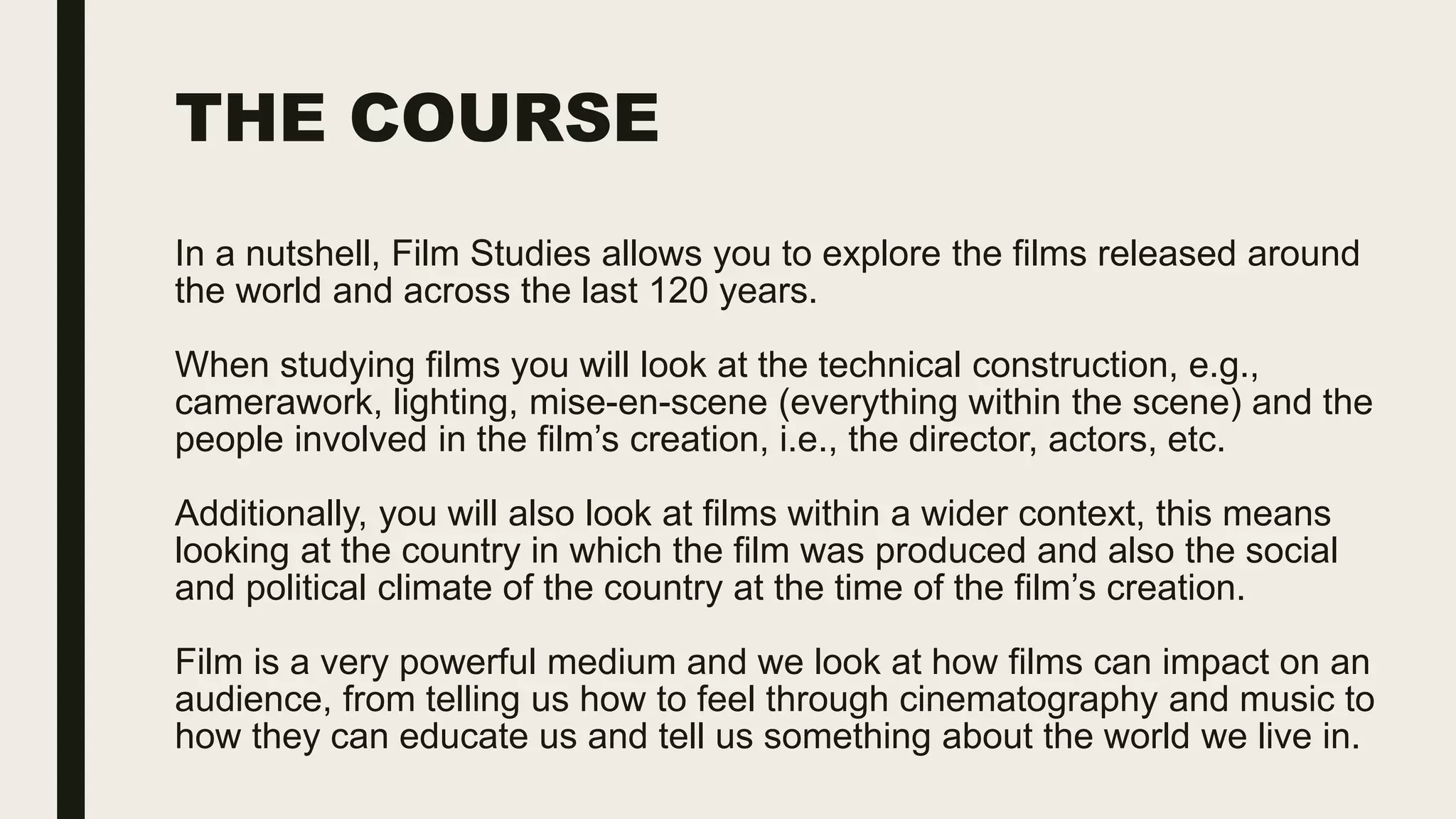 Year 10 Film Studies Taster Session | PPTX