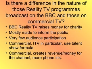 Year 10 Reality TV Revision | PPT