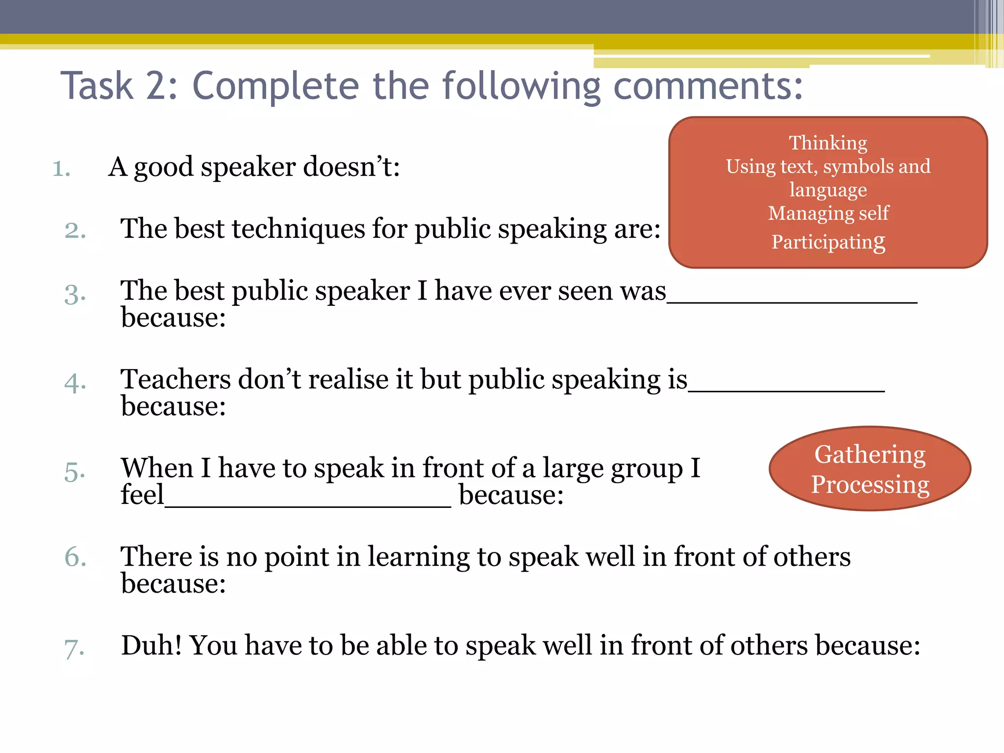 Year 10 Talk Show Oral Presentation | PPTX