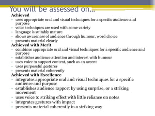 Year 10 Talk Show Oral Presentation | PPTX