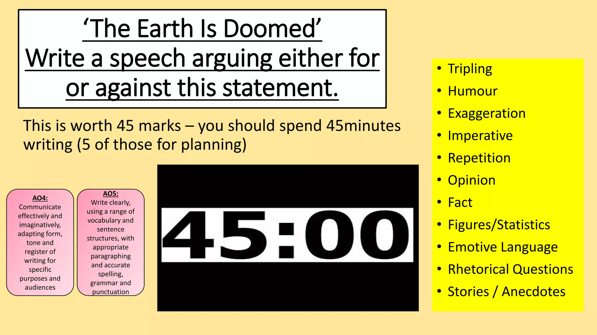 Year 10 iGCSE English Language writing | PPTX